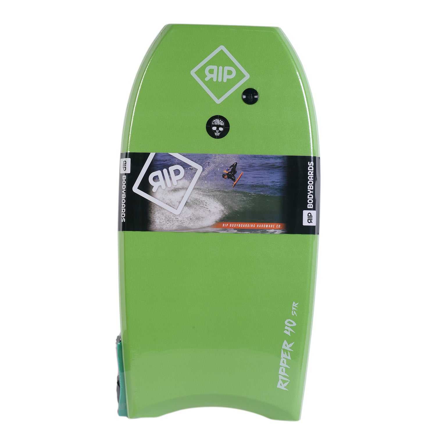 Bodyboard RIP - Ripper Stringer avec leash (EPS) - Green / White
